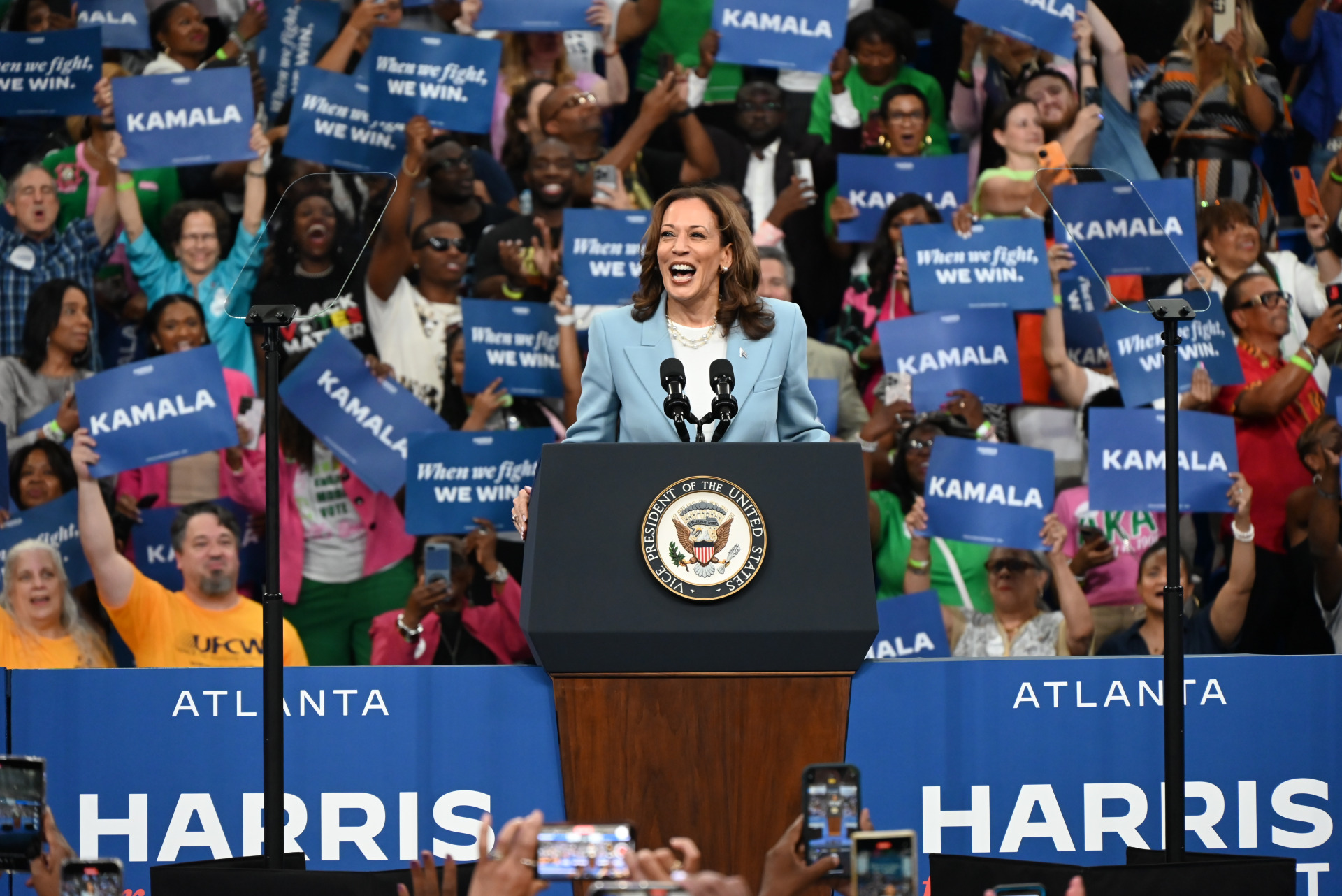 Harris Takes on Immigration, the Economy and Trump Comments at Atlanta ...